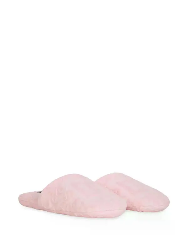Dolce & Gabbana Logo-embroidered Slippers - Pink