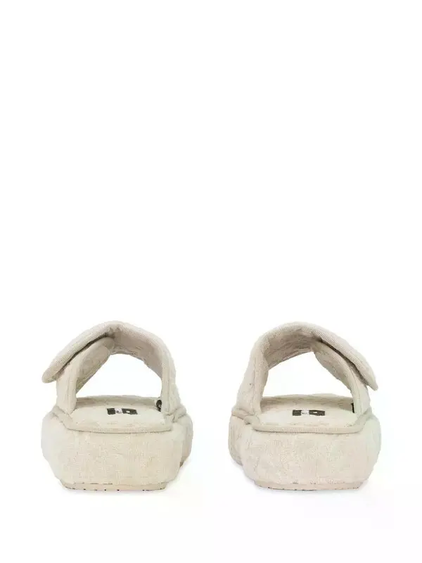 Dolce & Gabbana Terry Logo-embroidered Slippers - Neutrals
