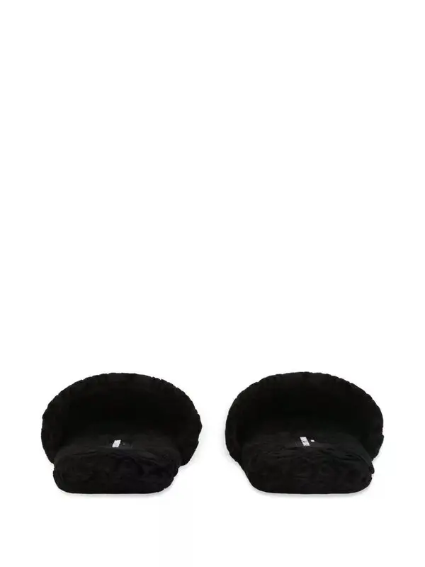 Dolce & Gabbana Logo-embroidered Slippers - Black