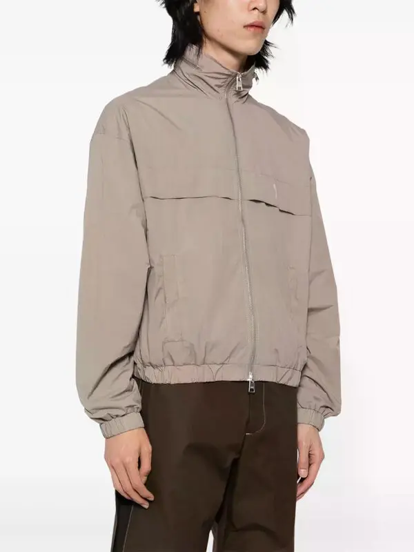 Ami Logo-print Windbreaker - Brown