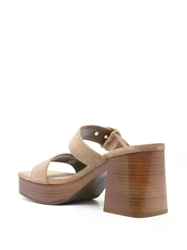 GIANVITO ROSSI 90mm Suede Sandals - Brown