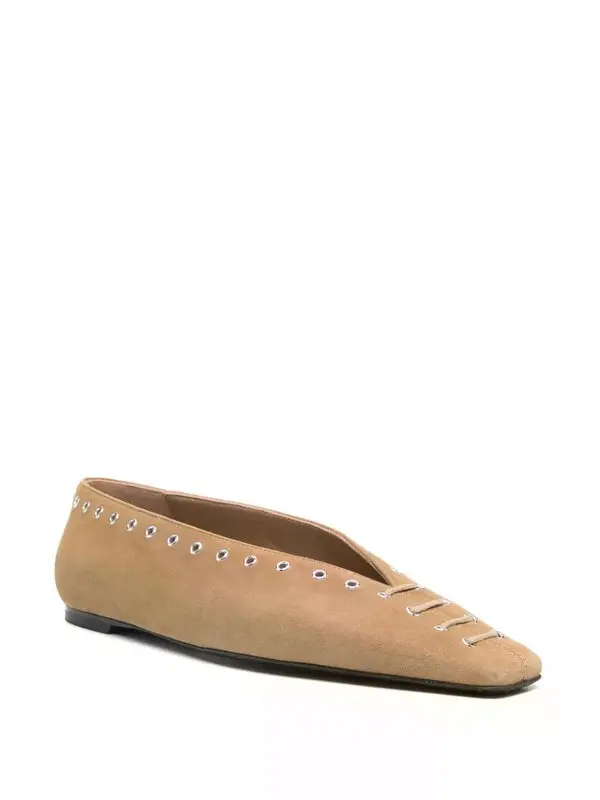 TOTEME Suede Ballet Flats