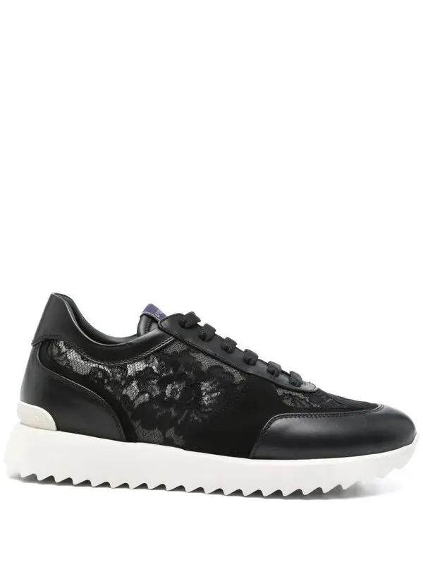LE SILLA Claire Lace Up Sneakers - Black
