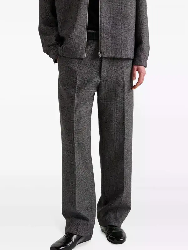 Prada Houndstooth Wool Trousers