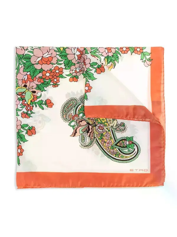 Etro Floral-print Scarf - White
