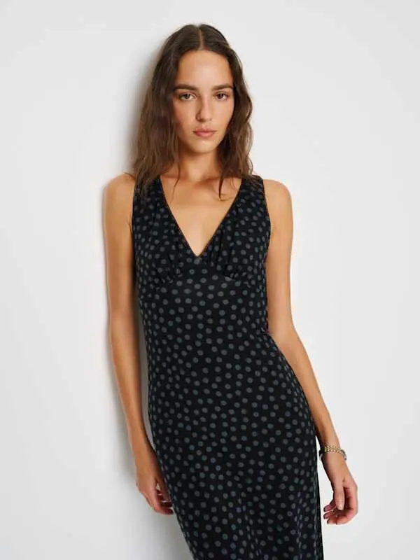 REFORMATION Brayden Knit Midi Dress - Black