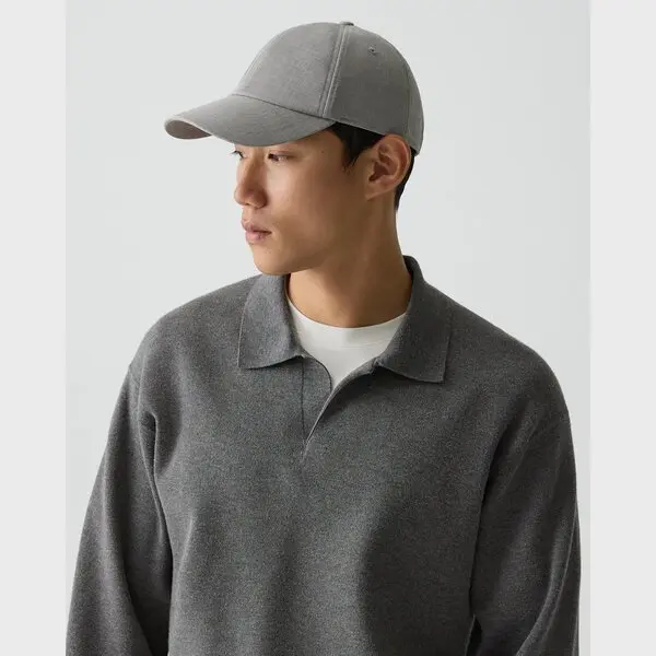 Theory Motion Wool Baseball Cap - Vapor Melange