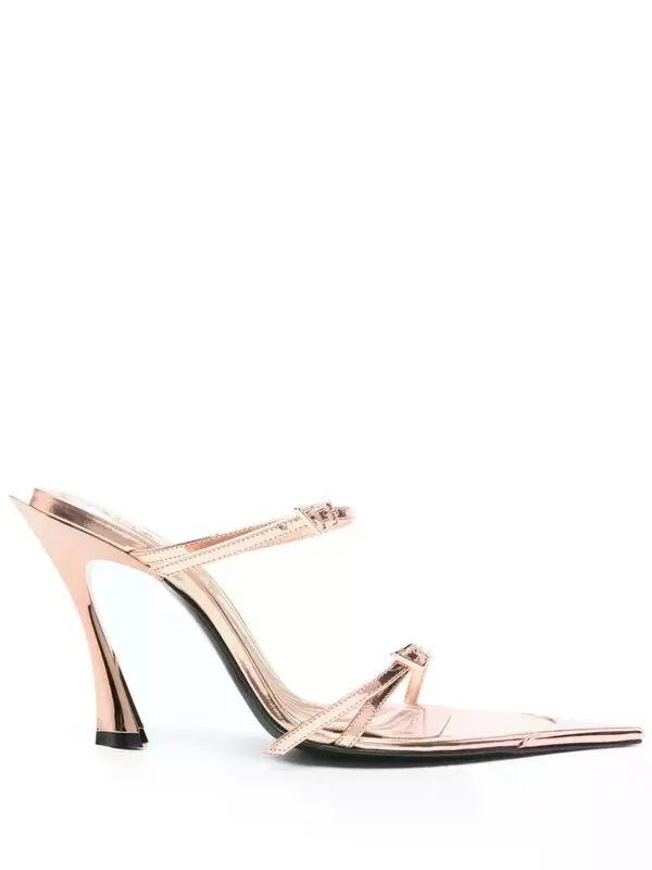 MUGLER 95mm Fang Sandals - Pink