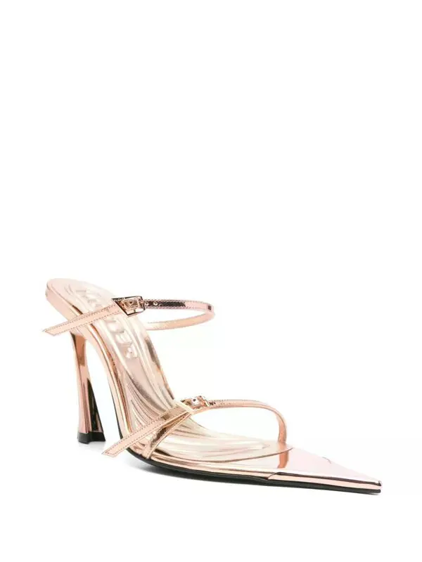 MUGLER 95mm Fang Sandals - Pink