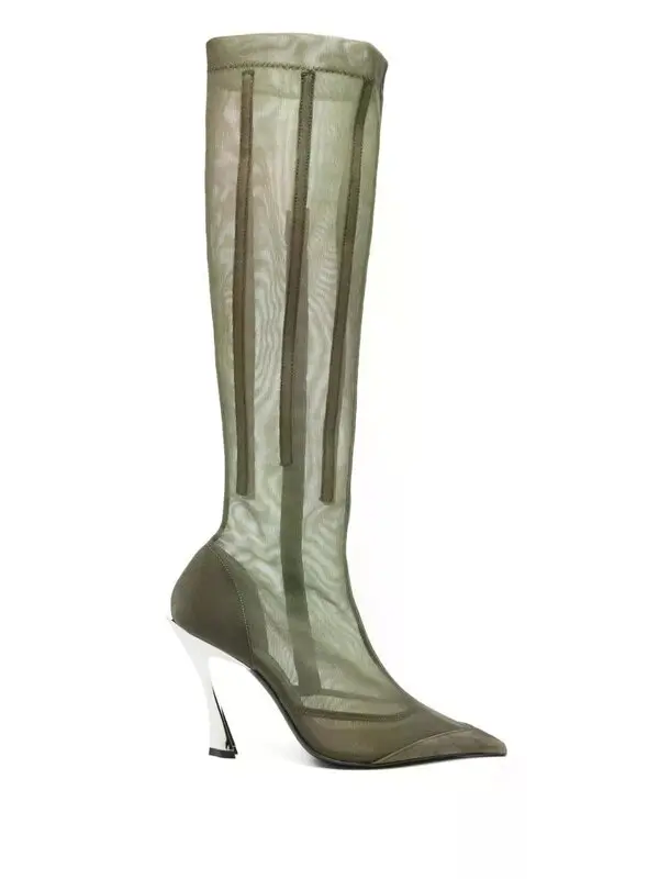 MUGLER 95mm Fang Boots - Green