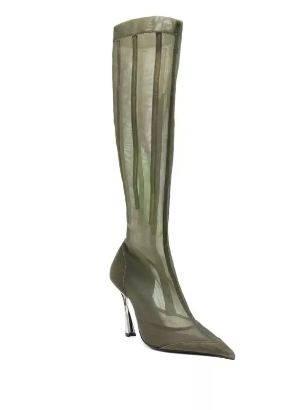 MUGLER 95mm Fang Boots - Green