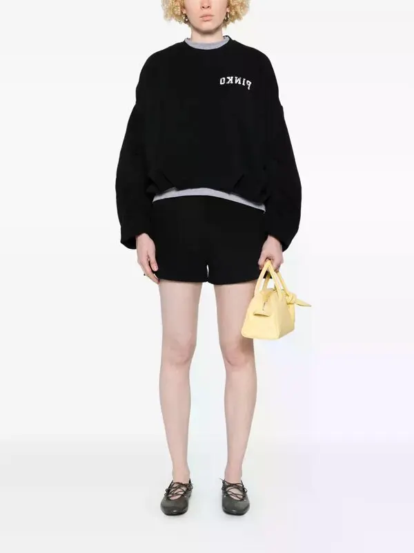 Pinko Logo-print Track Shorts - Black