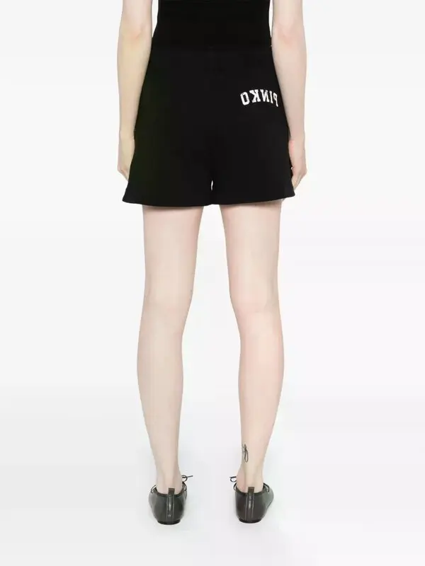 Pinko Logo-print Track Shorts - Black