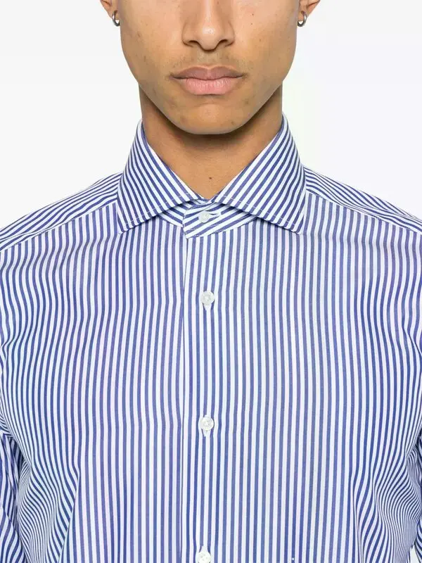 BARBA NAPOLI Cotton Shirt - Blue