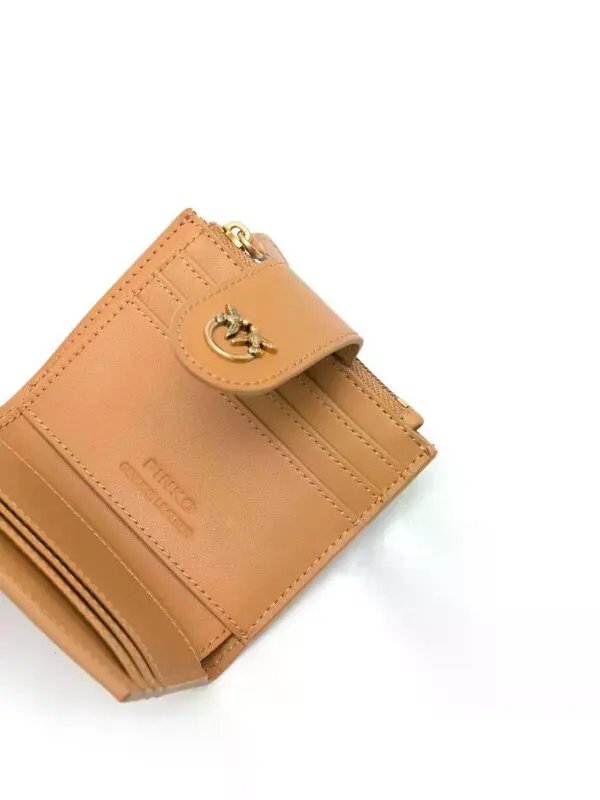 Pinko Love Birds-plaque Wallet - Brown