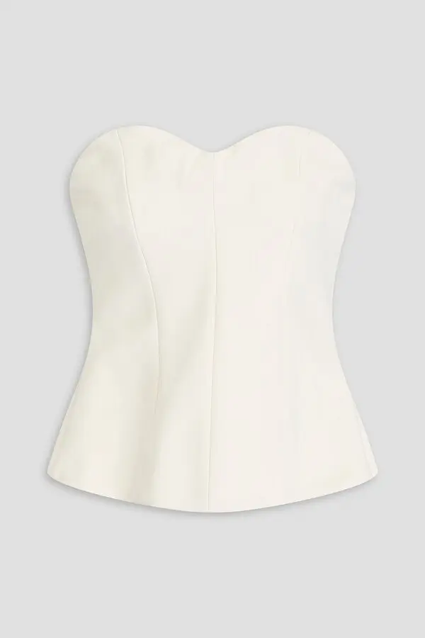 Victoria Beckham Crepe Strapless Bustier Top