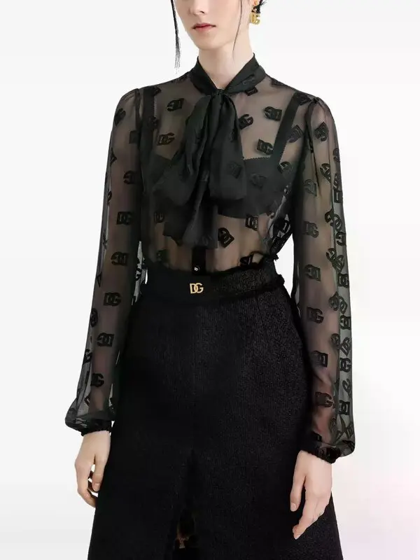 Dolce & Gabbana Dna Logo-print Blouse