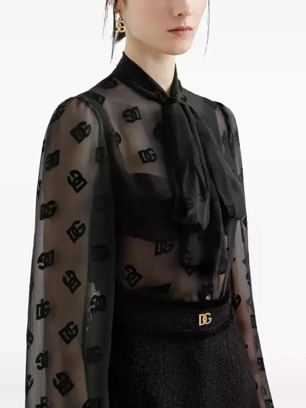 Dolce & Gabbana Dna Logo-print Blouse