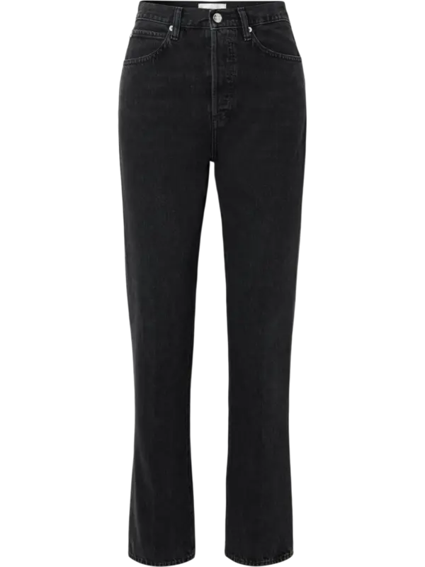 FRAME The Vertical High-rise Bootcut Jeans - Black