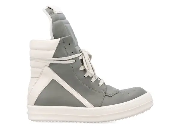 Rick Owens Geobasket High Top Sneakers - Celadon/milk