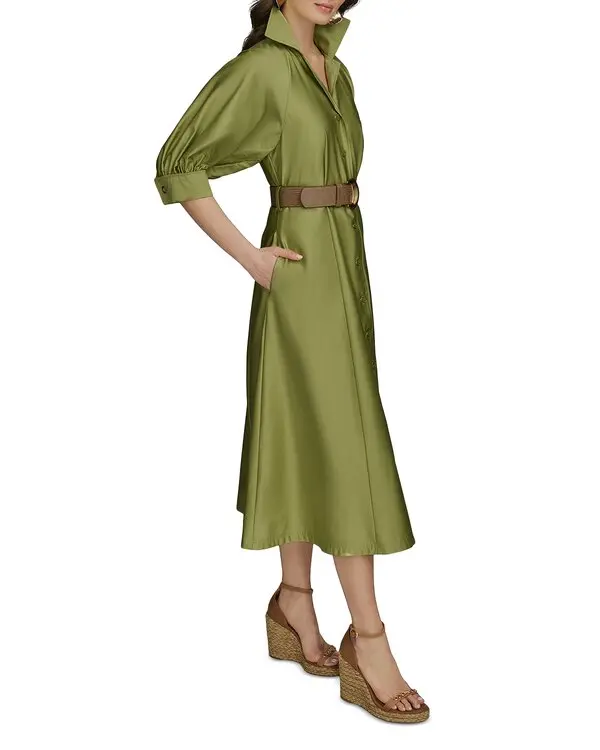 Donna Karan New York Belted A-line Midi Dress