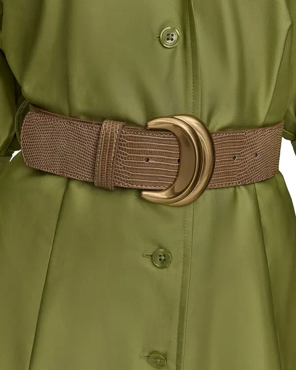 Donna Karan New York Belted A-line Midi Dress