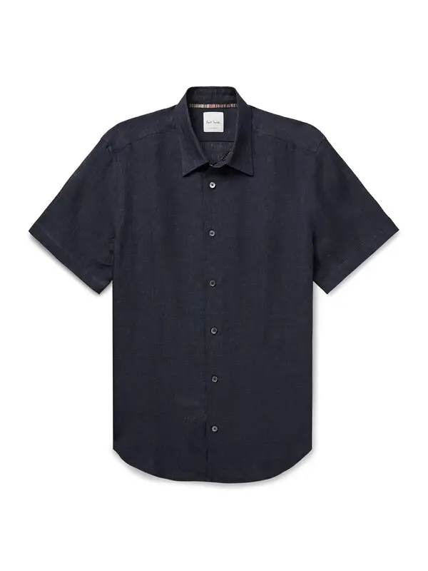 Paul Smith Slim-fit Linen Shirt - Blue