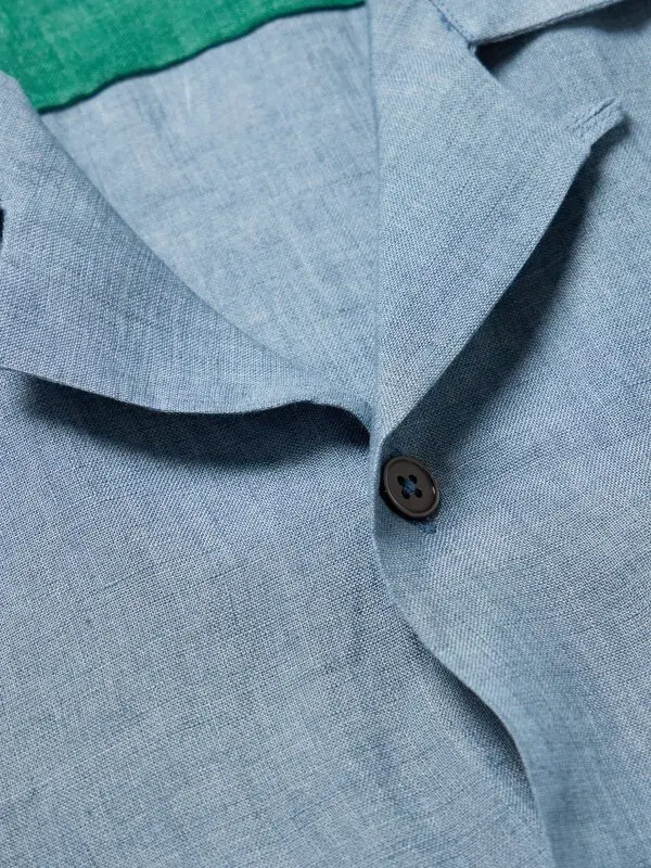Paul Smith Convertible-collar Linen Shirt