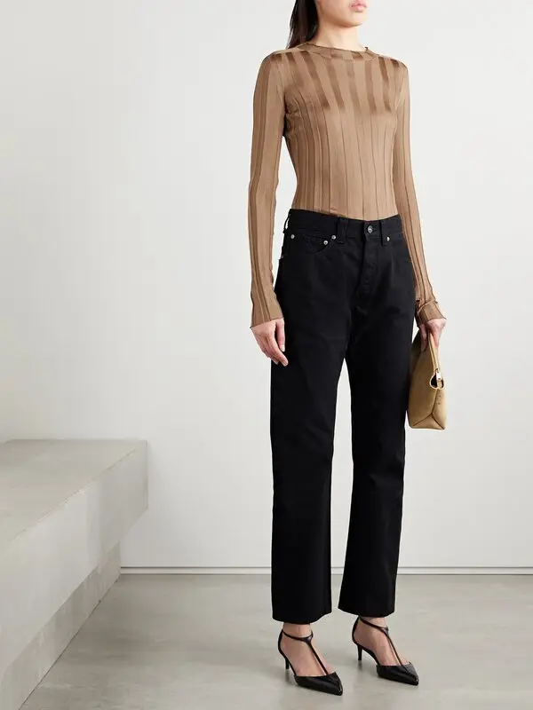 Khaite Cosette Ribbed-knit Top