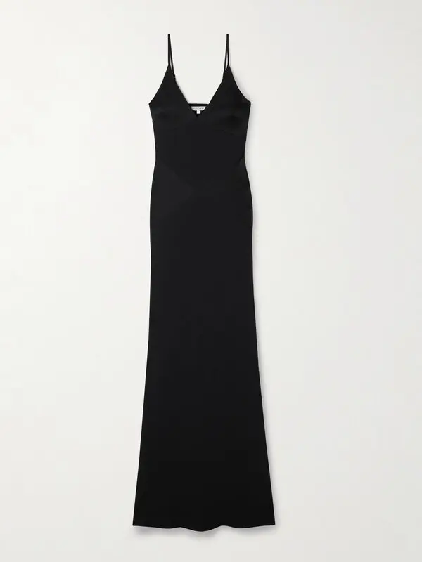 Veronica Beard Francis Crepe And Satin Maxi Dress