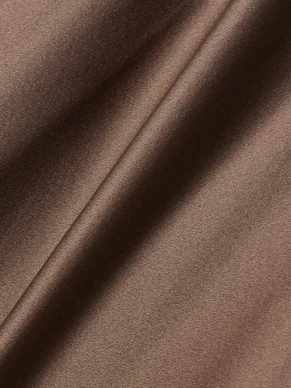 NILI LOTAN Cami Silk-satin Gown - Brown
