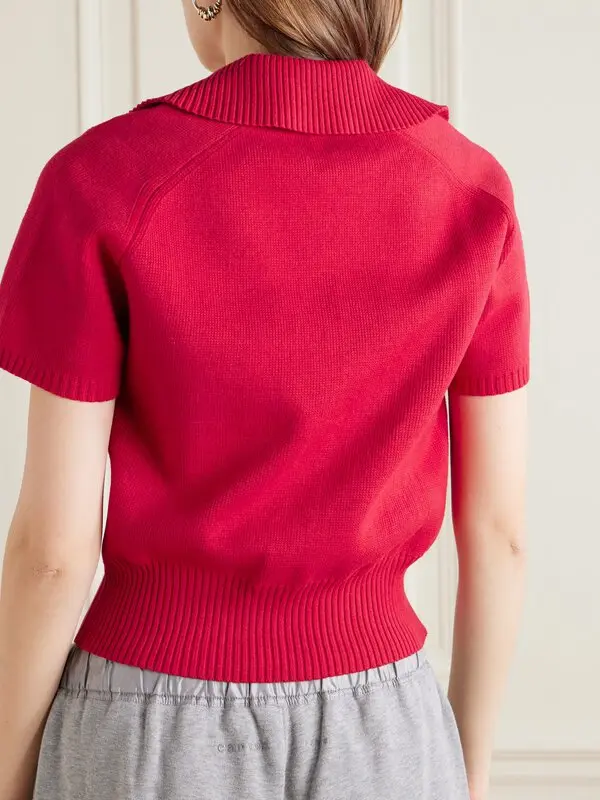 Magda Butrym Cotton-blend Polo Sweater