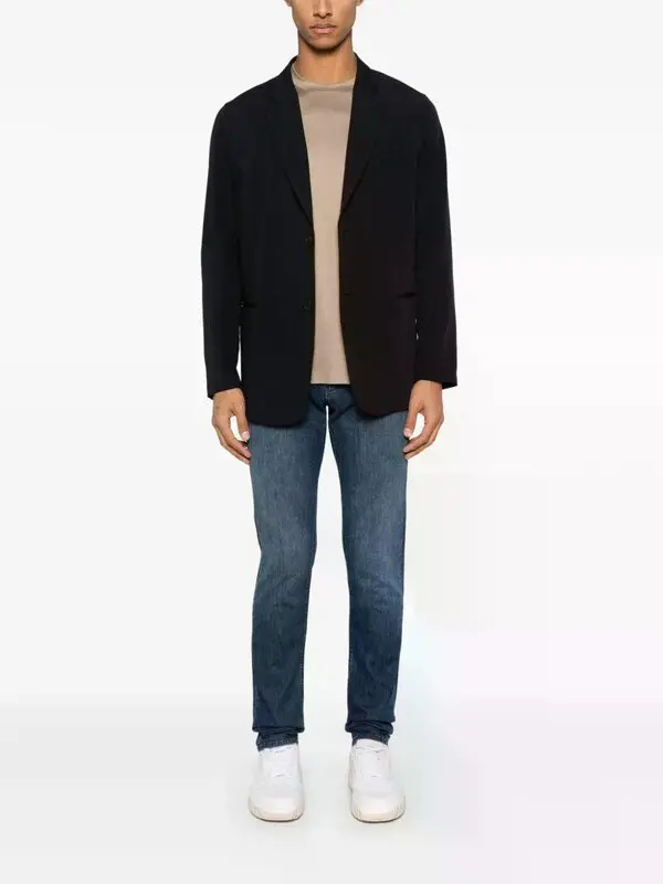 Emporio Armani Single-breasted Blazer - Blue