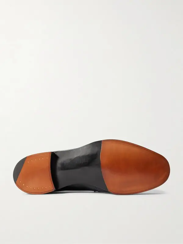 DRAKE'S Charles Leather Penny Loafers - Black