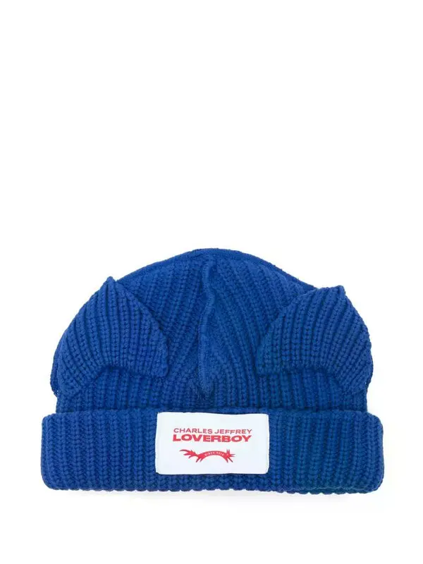 CHARLES JEFFREY LOVERBOY Ears-detailed Beanie - Blue