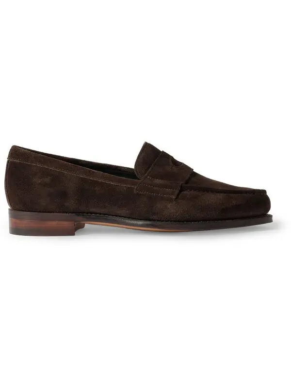 DRAKE'S Charles Suede Penny Loafers
