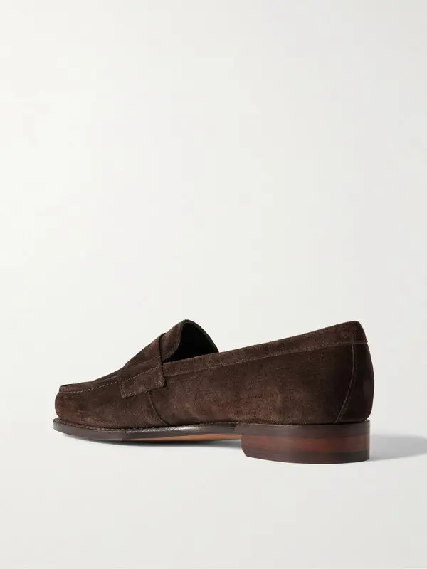 DRAKE'S Charles Suede Penny Loafers
