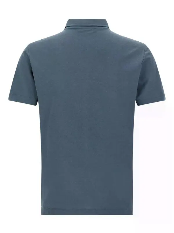 ZANONE Cotton Polo Shirt - Blue