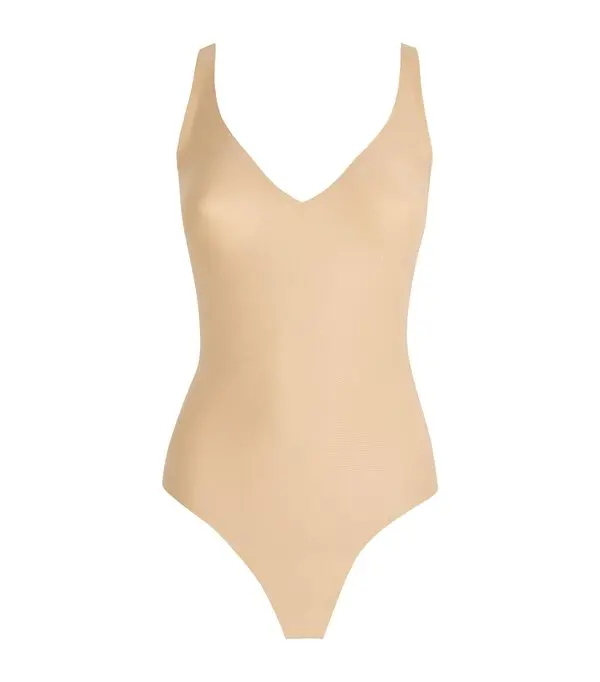 SKIMS Plunge Thong Bodysuit - Beige