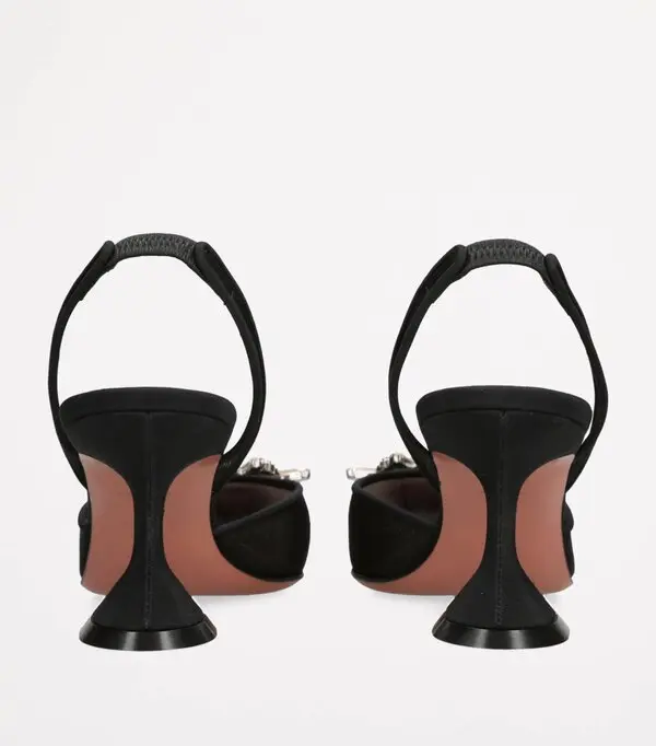 Amina Muaddi Mesh Begum Slingback Pumps 70