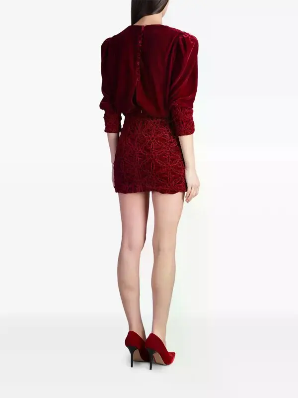 costarellos red dress Costarellos - Marlette High-Low Crepe Gown