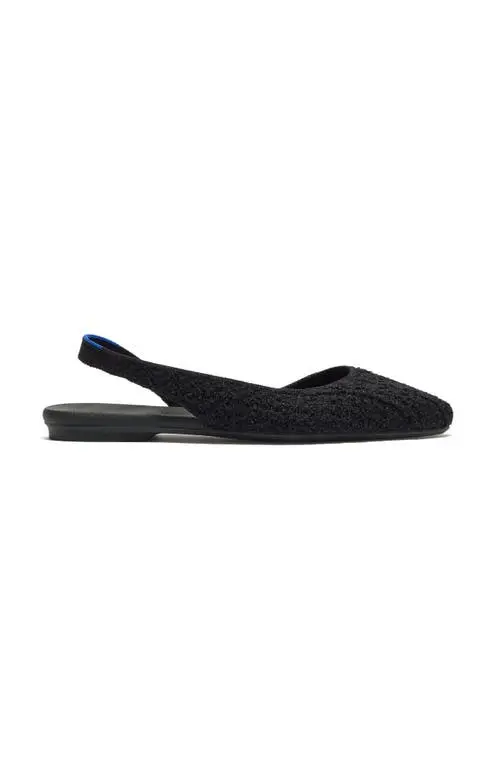 Rothy's The Almond Slingback - Black Bouclé