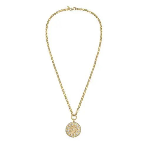 LIONHEART 14k Mother Of Pearl Charm Rolo Necklace - Gold
