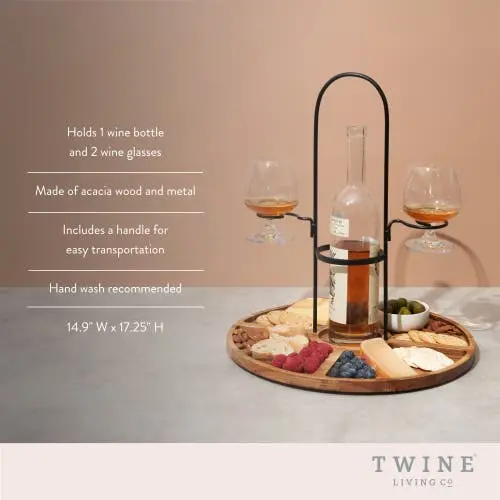 TWINE Wine And Cheese Caddy