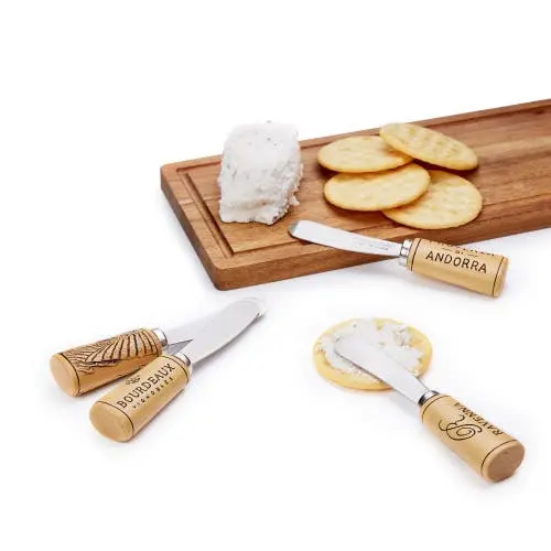 TWINE Cork Handled Cheese Spreader Set Of 4