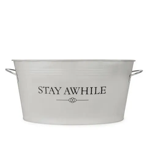 TWINE Stay Awhile Metal Beverage Tub