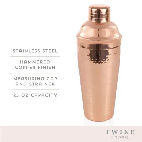 TWINE Hammered Cocktail Shaker