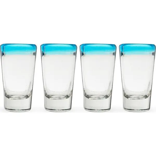 TWINE Segunda Vida Primavera Recycled Shot Glasses Set Of 4 - Clear