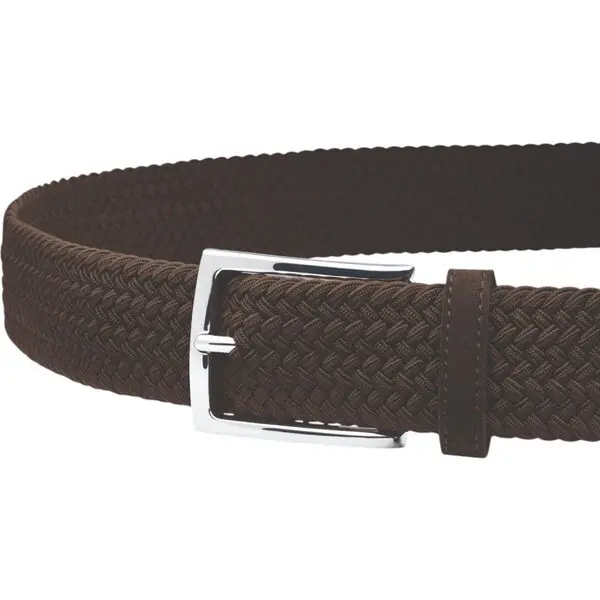 CHARLES TYRWHITT Stretch Casual Belt - Chocolate Brown