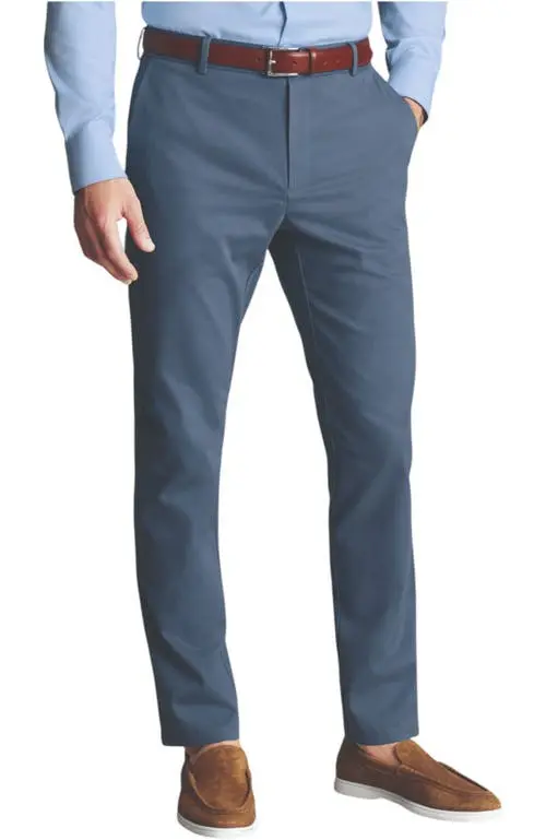 CHARLES TYRWHITT Ultimate Non-iron Chinos - Airforce Blue